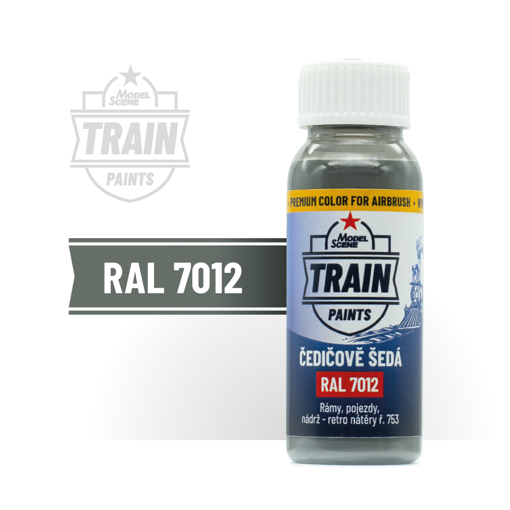 MS Train Paints - RAL 7012 Čedičově šedá (30 ml) / Model Scene 61.514 - itvlaky.cz