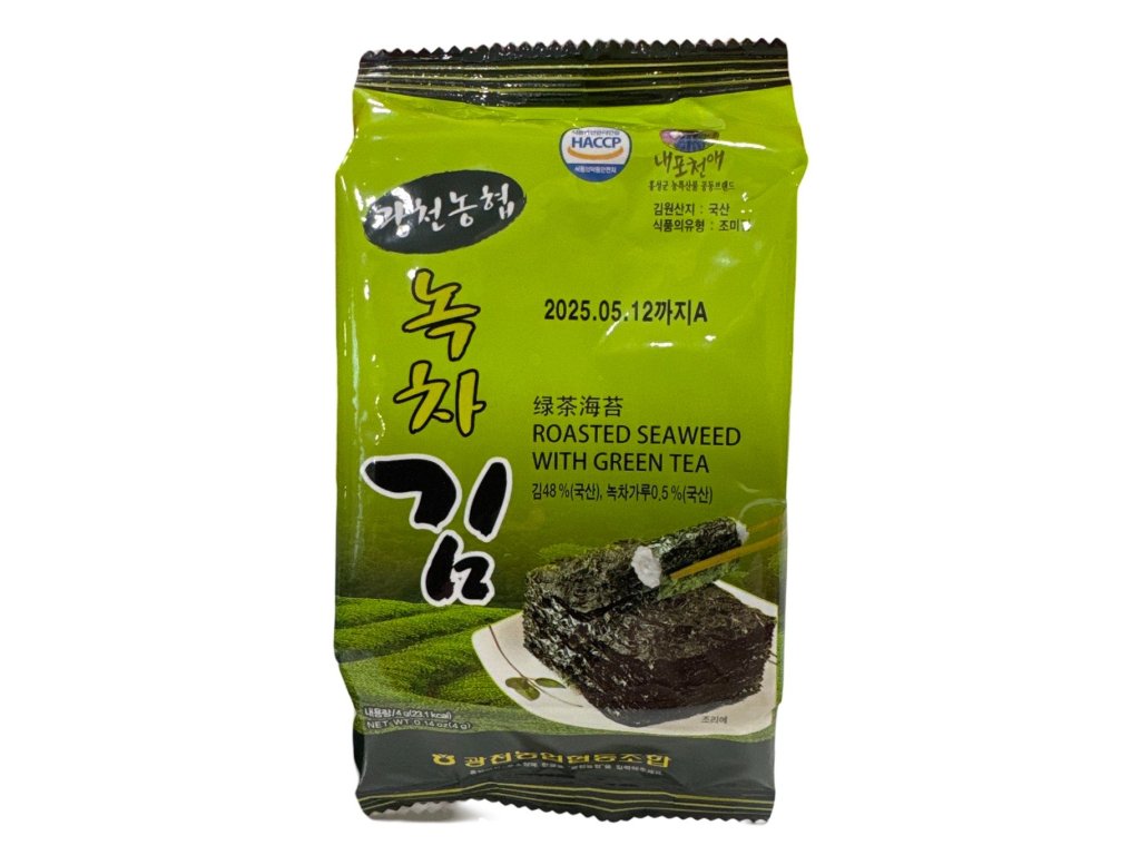 Nonghyup Roasted Seaweed Nori Snack - Green Tea Flavour - Japa Foods s.r.o.