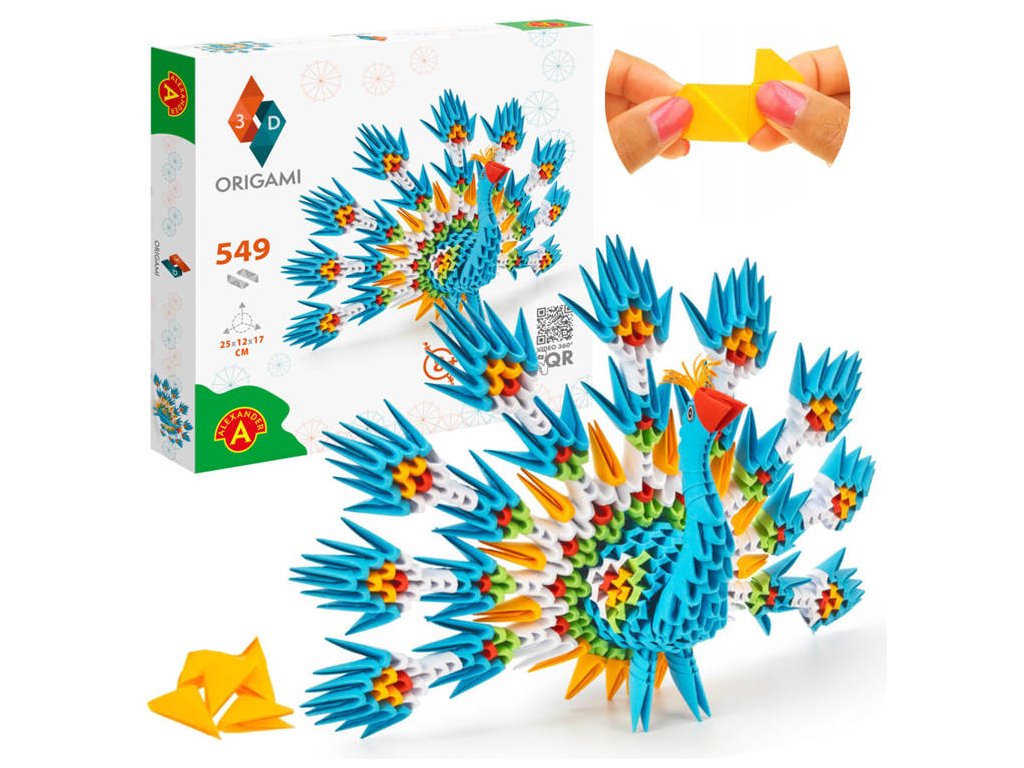 Alexander kreatív készlet Origami 3D Peacock 2555 | Játékok minisztériuma