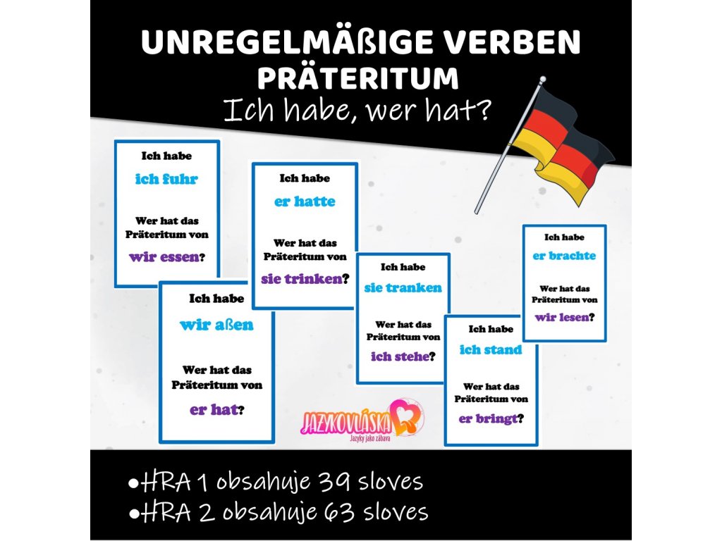 Unregelmäßige Verben Präteritum Ich habe | Jazykovlaska.cz Unregelmäßige Verben Präteritum Ich habe | Jazykovlaska.cz