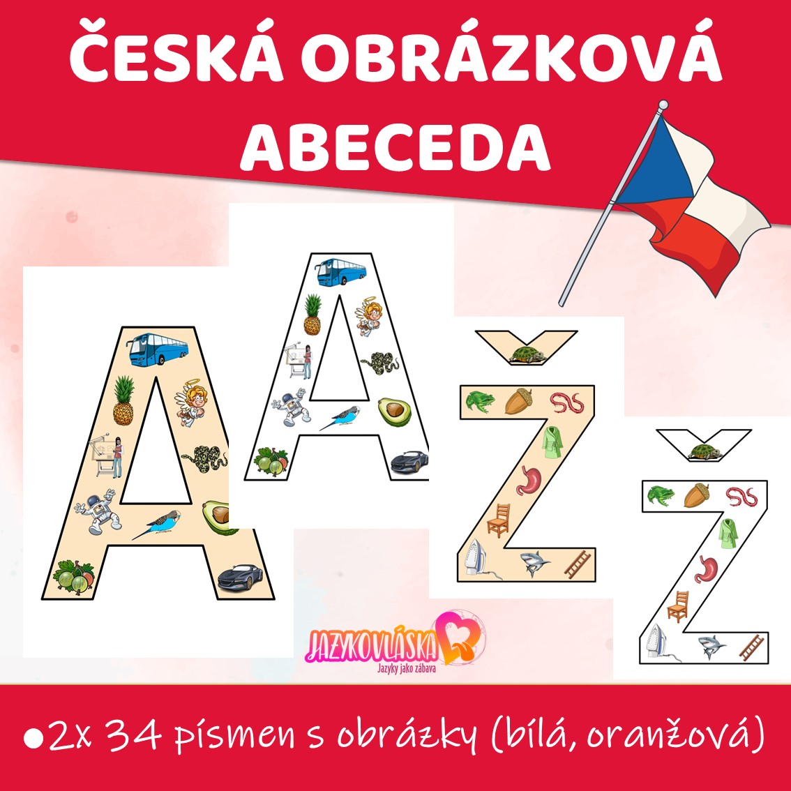 Česká obrázková abeceda - abeceda hrou | Jazykovlaska.cz