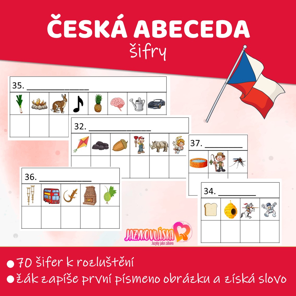Česká abeceda šifry - čeština hrou | Jazykovlaska.cz