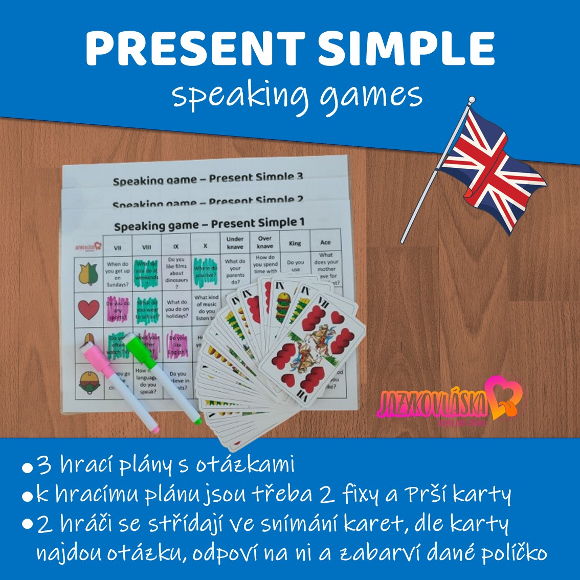 Present simple speaking games | Jazykovlaska.cz