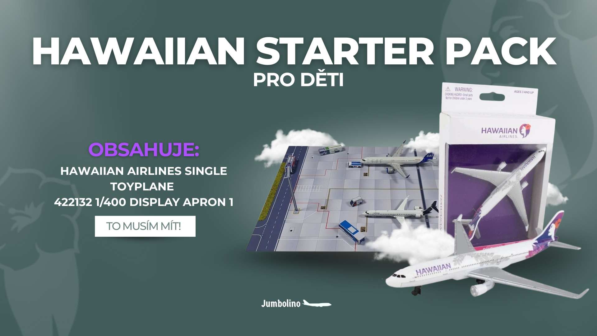 Hawaiian Boeing 787 - STARTER PACK - Jumbolino-model.com