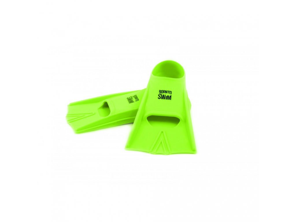 Silicone swim fins HAPPY Junior- Green - Just Swim
