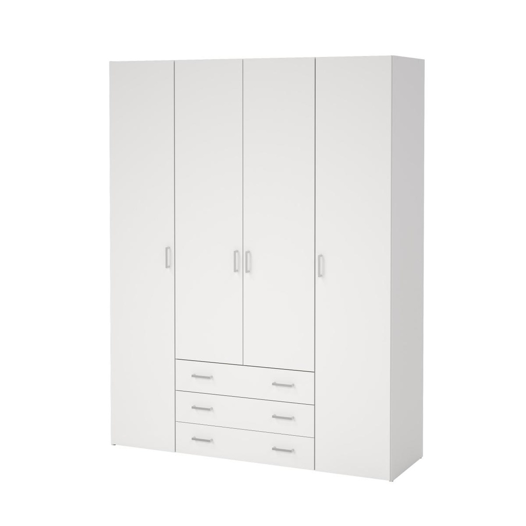 Šatní skříň Sid 154 x 49,5 x 200,4 cm, bílá - kancelar24.cz