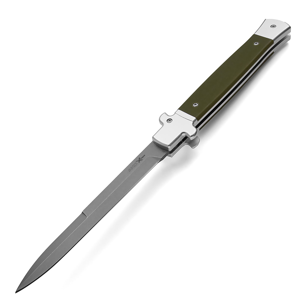 AKC Extreme Shadow Switchblade 28 cm Military Green G10/Silver Bolters ...