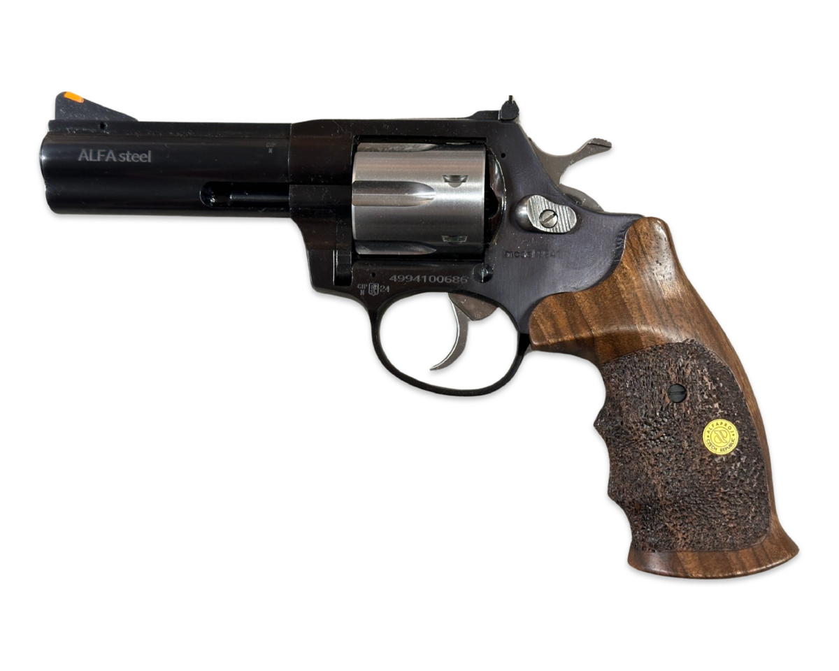 Revolver flobert ALFA 9941 4" cal. 9mm Flobert černý,dřevo - Kentaur Zbraně