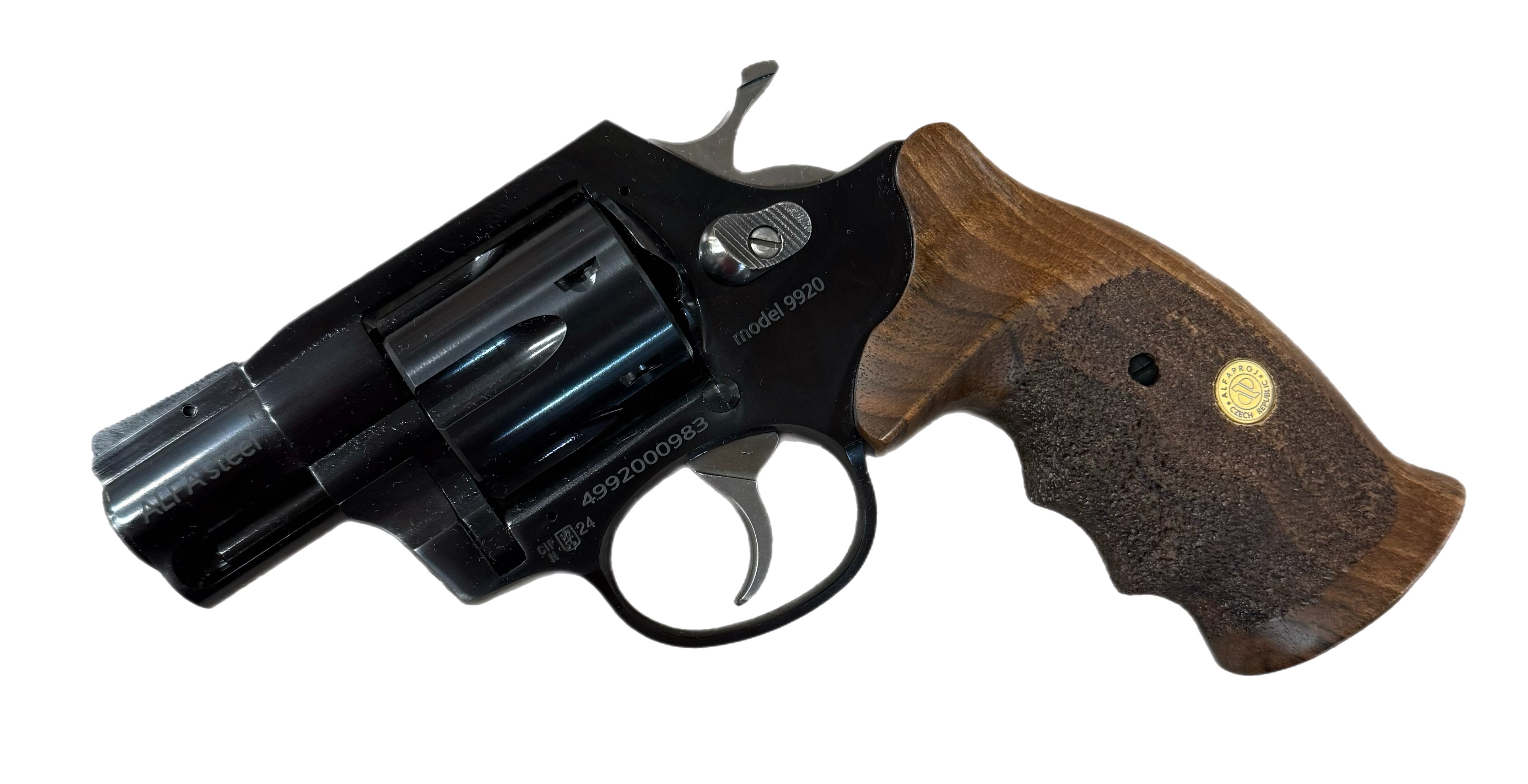 Revolver flobert ALFA 9920 2" cal. 9mm Flobert černý,dřevo - Kentaur Zbraně