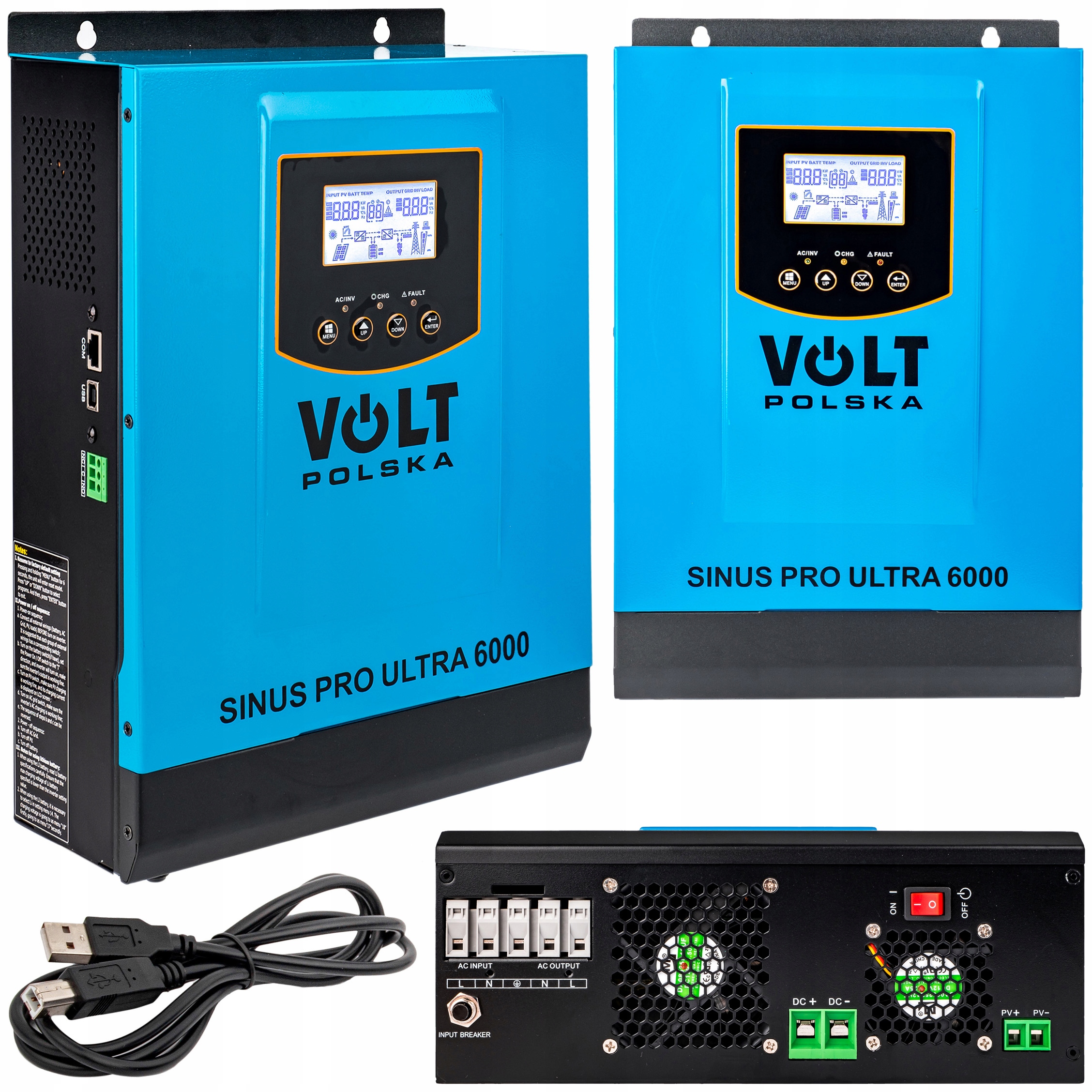 Solárny menič SINUS PRO ULTRA 6000 | 24/230V | 3000/6000W + 60A MPPT ...