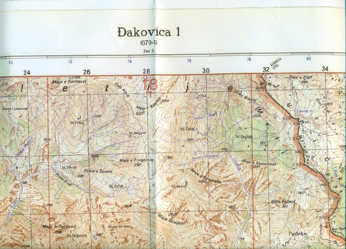 topografická mapa Jezerce 1:50 t. (Prokletije-Tropoje) | knihynahory.cz