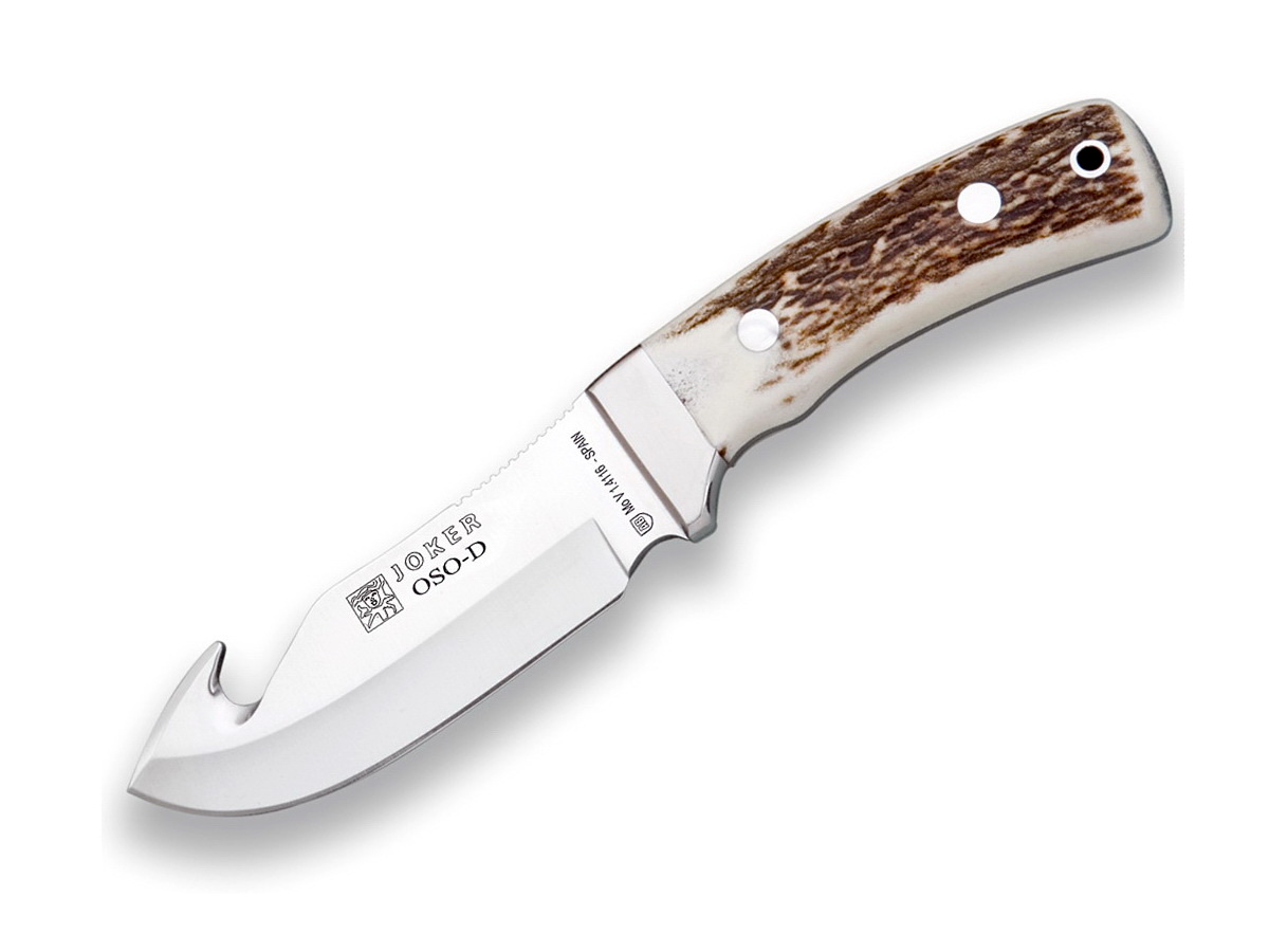 Joker Oso-D Skinner CC55 hunting knife with gut hook | Kniland.com ...