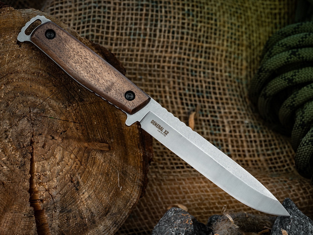 Nůž Kizlyar Supreme RedSteel General X2 AUS-8 Walnut | Kniland.cz ...