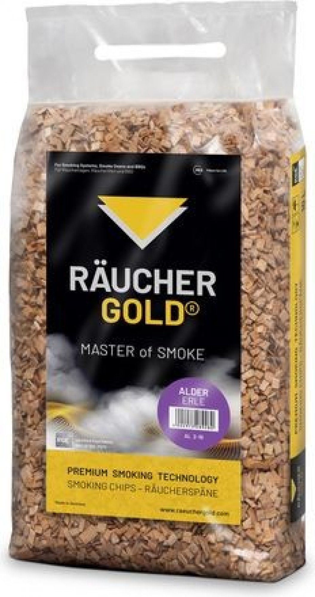 Štěpky OLŠE Rauchergold 2-16 mm, balení 2,8kg, 10L - Koření pro vaření