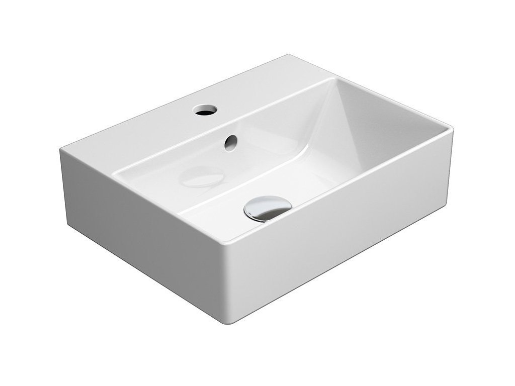 KUBE X keramické umyvadlo 45x35 cm, bílá ExtraGlaze - Koupelny SEN