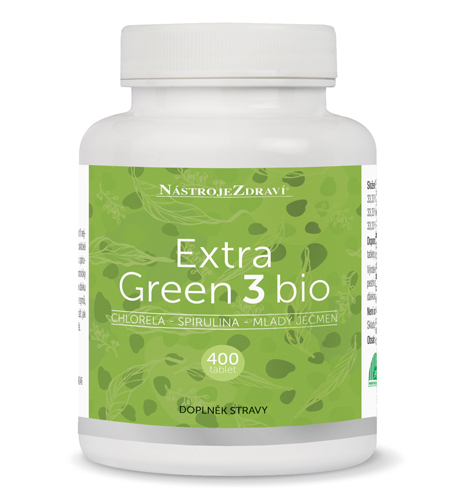 Extra Green 3 BIO - 100 g, 400 tablet NÁSTROJE ZDRAVÍ Blue Step ...