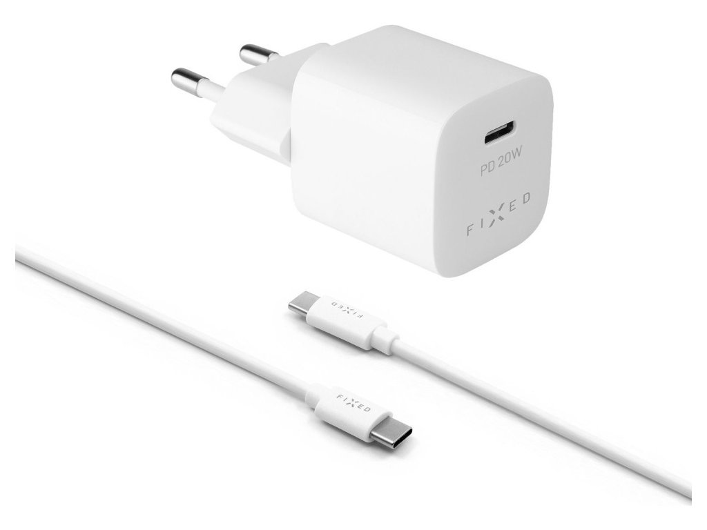Set Síťové Nabíječky Fixed Mini S Usb C Výstupem A Usb C Usb C Kabelu