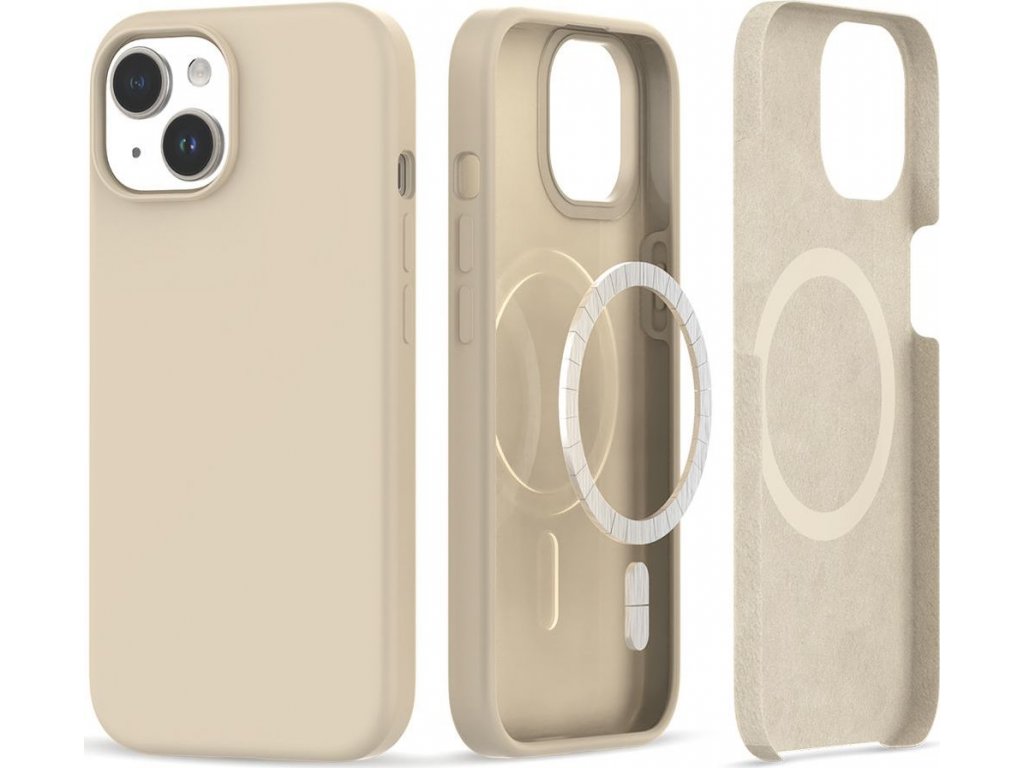Tech Protect Silicone Magsafe Iphone 15 Sand Beige Kryteo Cz