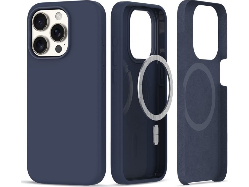 Tech Protect Kryt Silicone Magsafe Iphone 15 Pro Max Navy Kryteo Cz