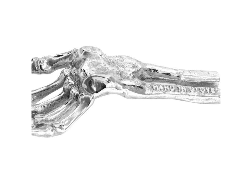 Aluminium figurine WUNDERKAMMER SKELETON HAND Seletti 24 cm silver ...