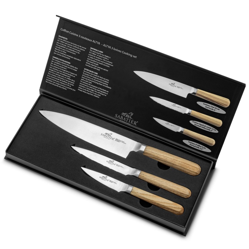 Set de couteaux ALTYA CUISINE, set de 3, Lion Sabatier - Kulina.fr