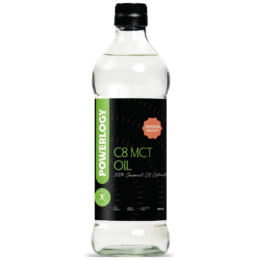 Coconut oil C8 MCT 500 ml, Powerlogy - Kulina.ie