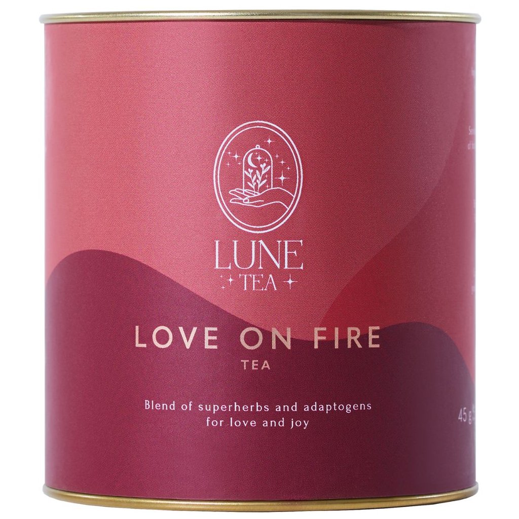Chá verde LOVE ON FIRE, lata de 45 g, Lune Tea - Kulina.pt