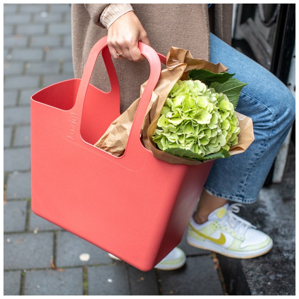Nakupovalna torba TASCHE XL, koral, Koziol - Kulina.si