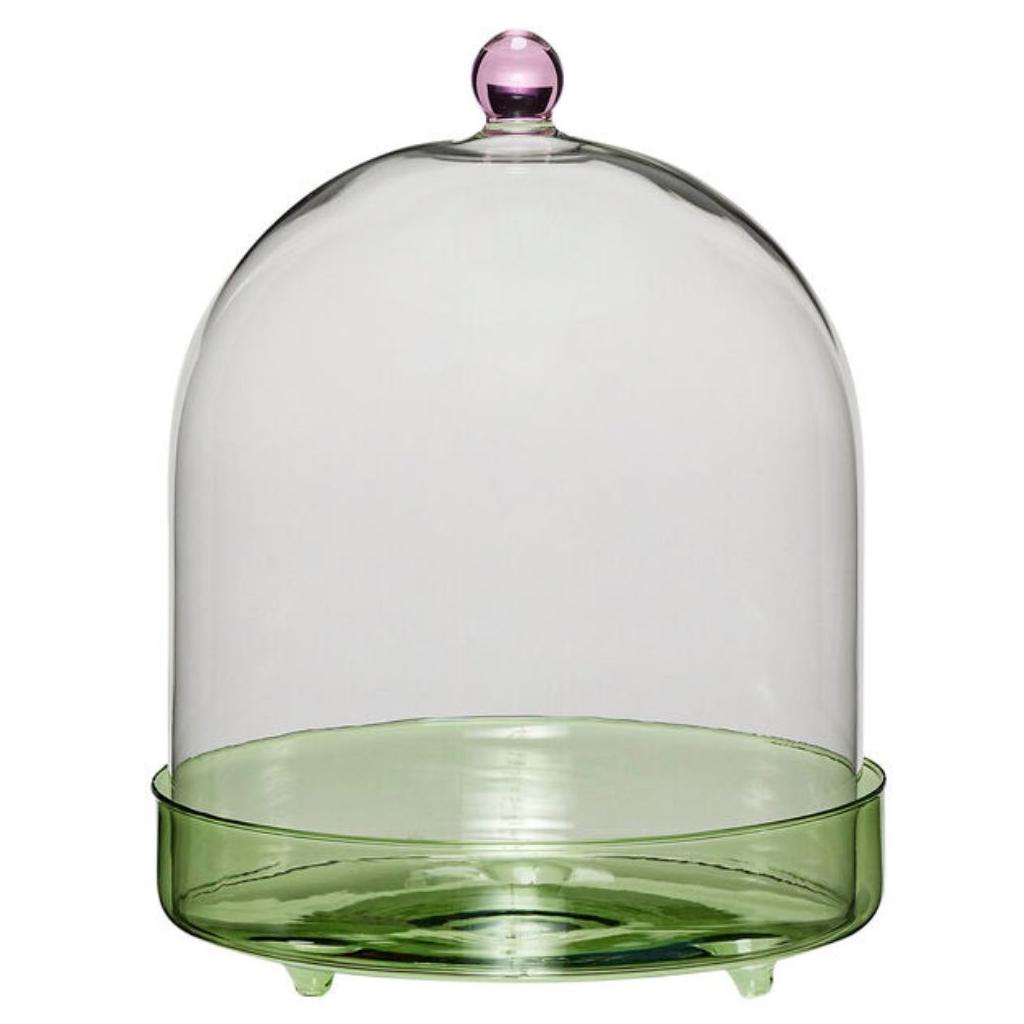 Dekoratívna kupola FLORA, zelená, sklo, Hübsch €40,49 ⭕ Kulina