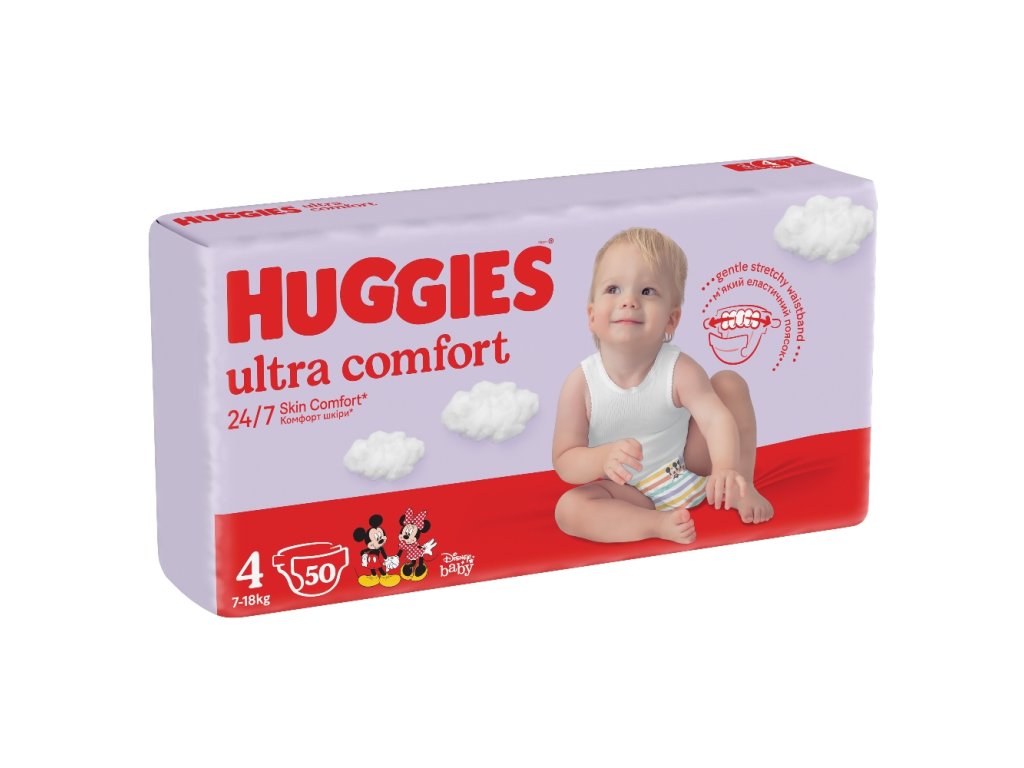 Huggies Ultra Comfort Jumbo 4, 7-18 kg, 50 ks - Kupplenky.cz