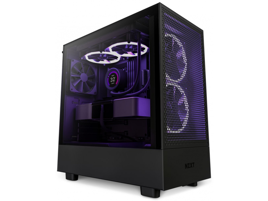 NZXT skříň H5 Flow edition / 2x120 mm fan / USB 3.0 / USB-C 3.1 ...