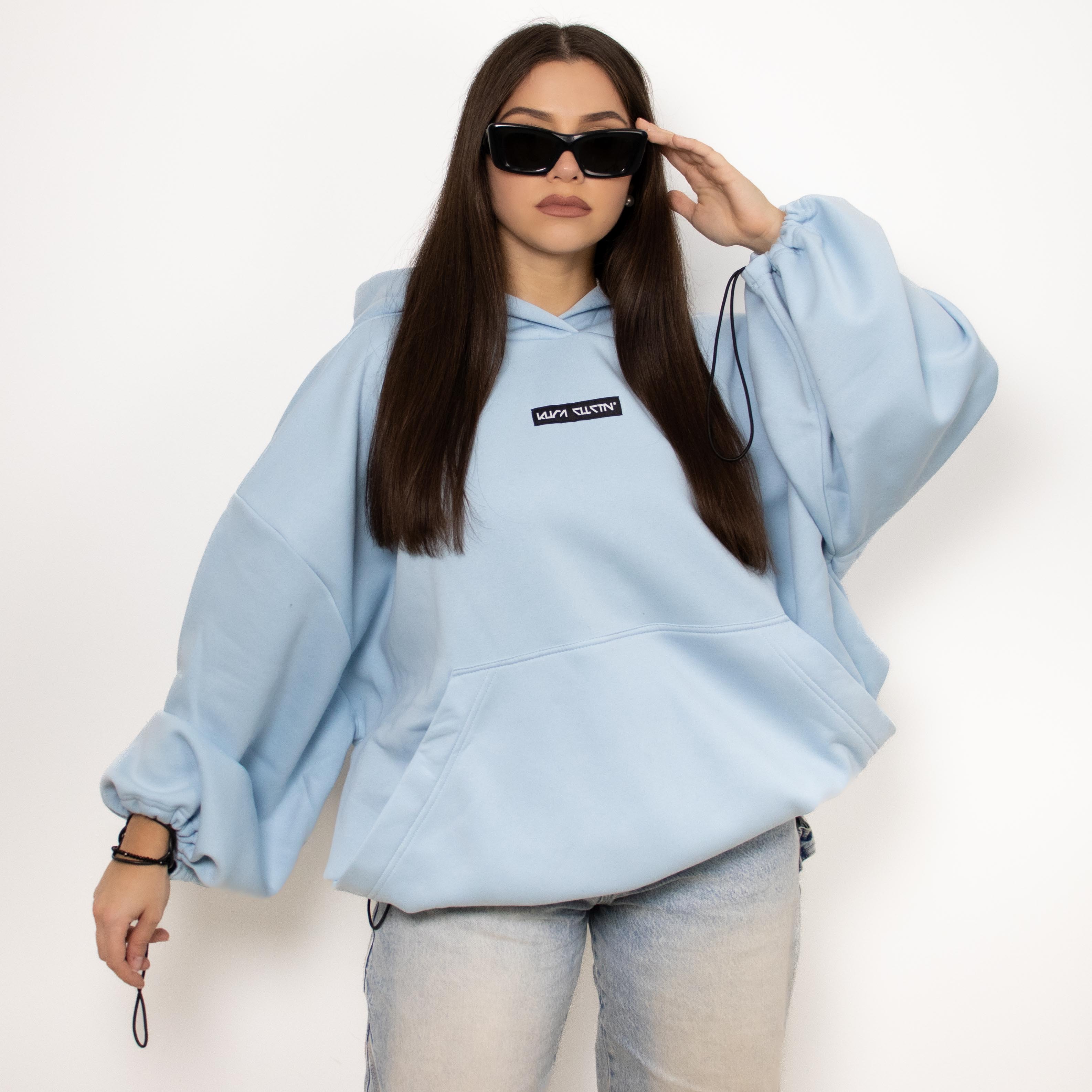 BASIC OVERSIZE HOODIE icy blue - KURA collection