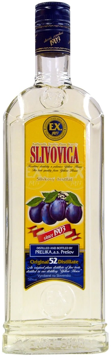 Slivovice - pravý destilát 52% obj. 0,7l - Kuzovo