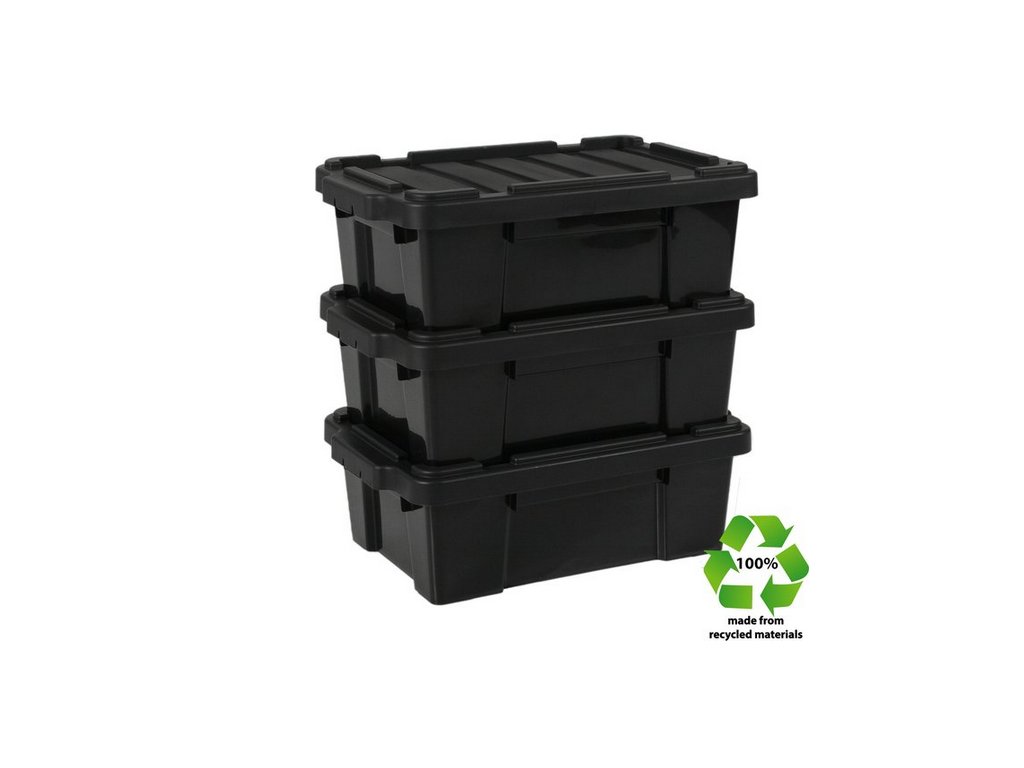 Robustný úložný box IRIS Powerbox - 12,5 l - sada 3 ks Rozbalené ...