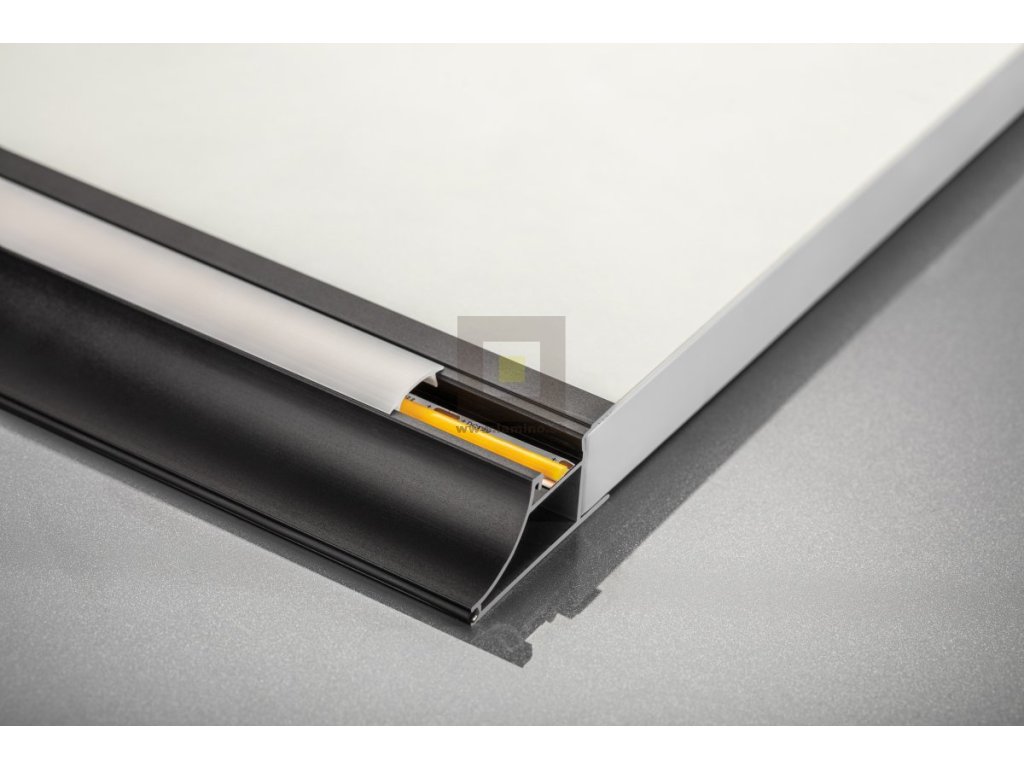 LED lišta na hranu 3m čierna - Lamino