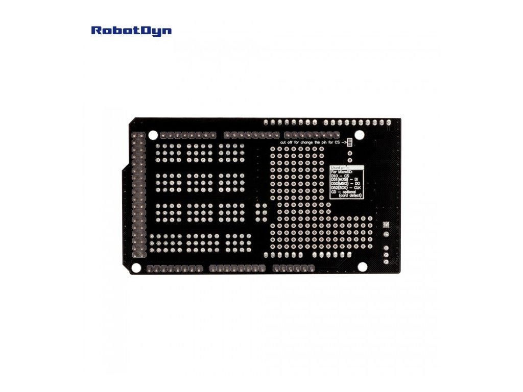 RobotDyn Senzor shield pro Arduino Mega 2560 + microSD čtečka | LaskaKit