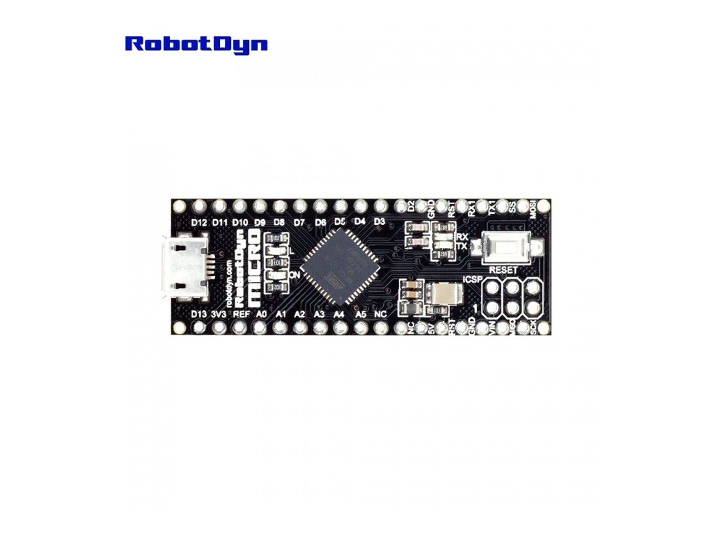 RobotDyn Arduino Micro ATmega32U4 5V, Nepřipájené piny | LaskaKit
