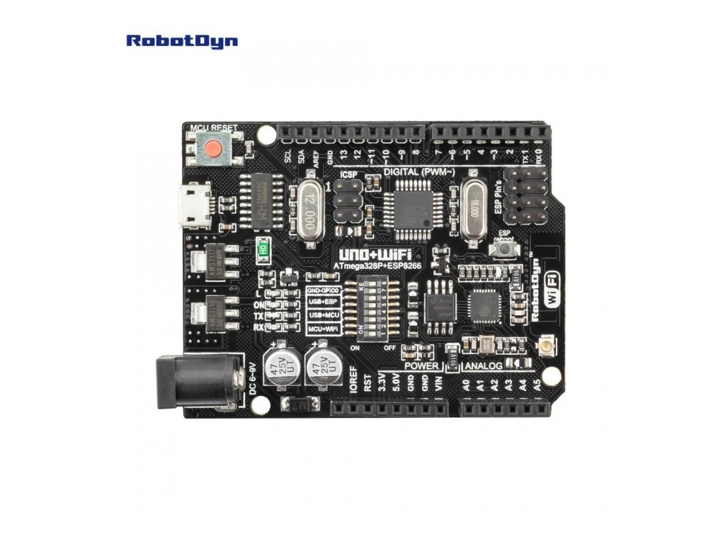 Robotdyn Arduino Uno+WiFi ATmega328P+ESP8266 32Mb | LaskaKit