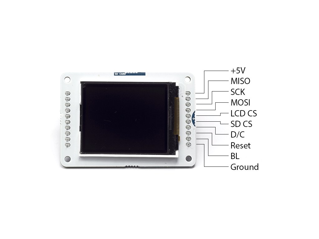 18 160x128 Tft Displej St7735 Spi Pro Arduino Esplora Laskakit