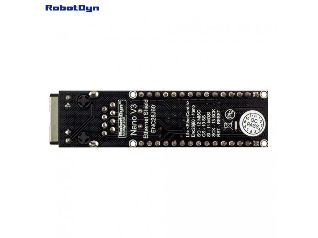 RobotDyn Arduino Nano Ethernet ENC28J60 shield | LaskaKit