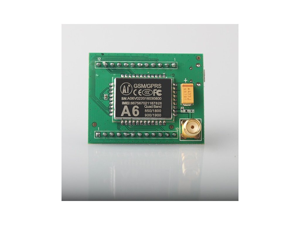 Ai-Thinker A6 microSIM GSM+GPRS Modul s anténou | LaskaKit