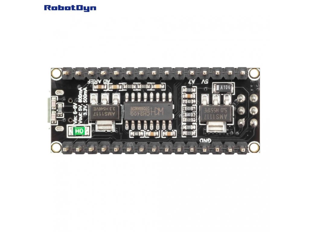 Robotdyn Arduino Nano V3, ATmega328P, Připájené piny | LaskaKit