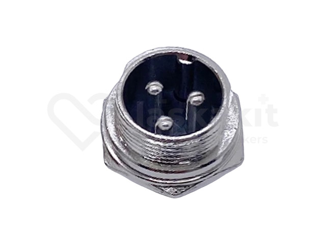 Konektor GX16 16mm - 3 piny, panel | LaskaKit