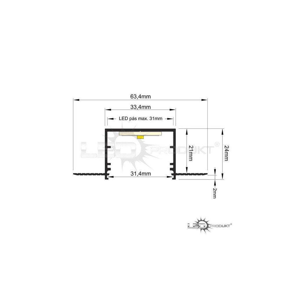 LED lišta VARIO hluboká - LEDprodukt.cz
