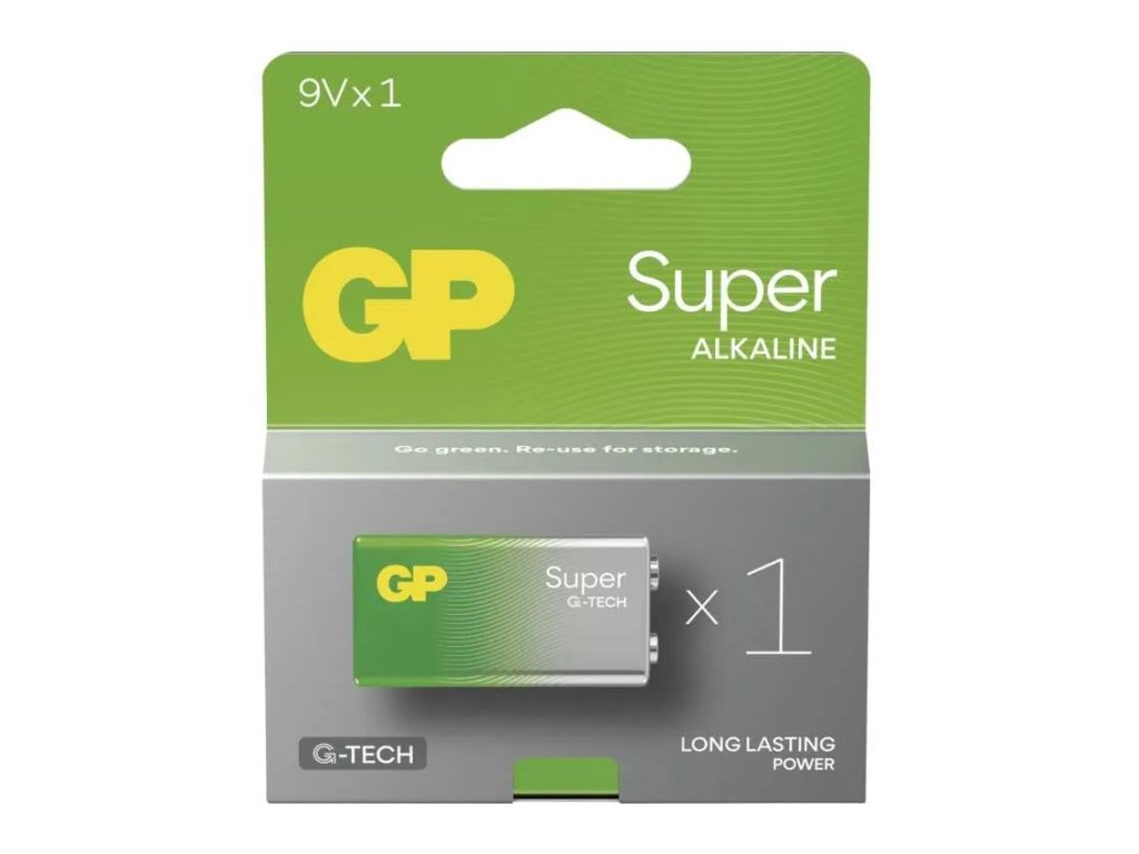 GP Super 9 V (6LF22) alkáli elem, 1 db - LED Solution