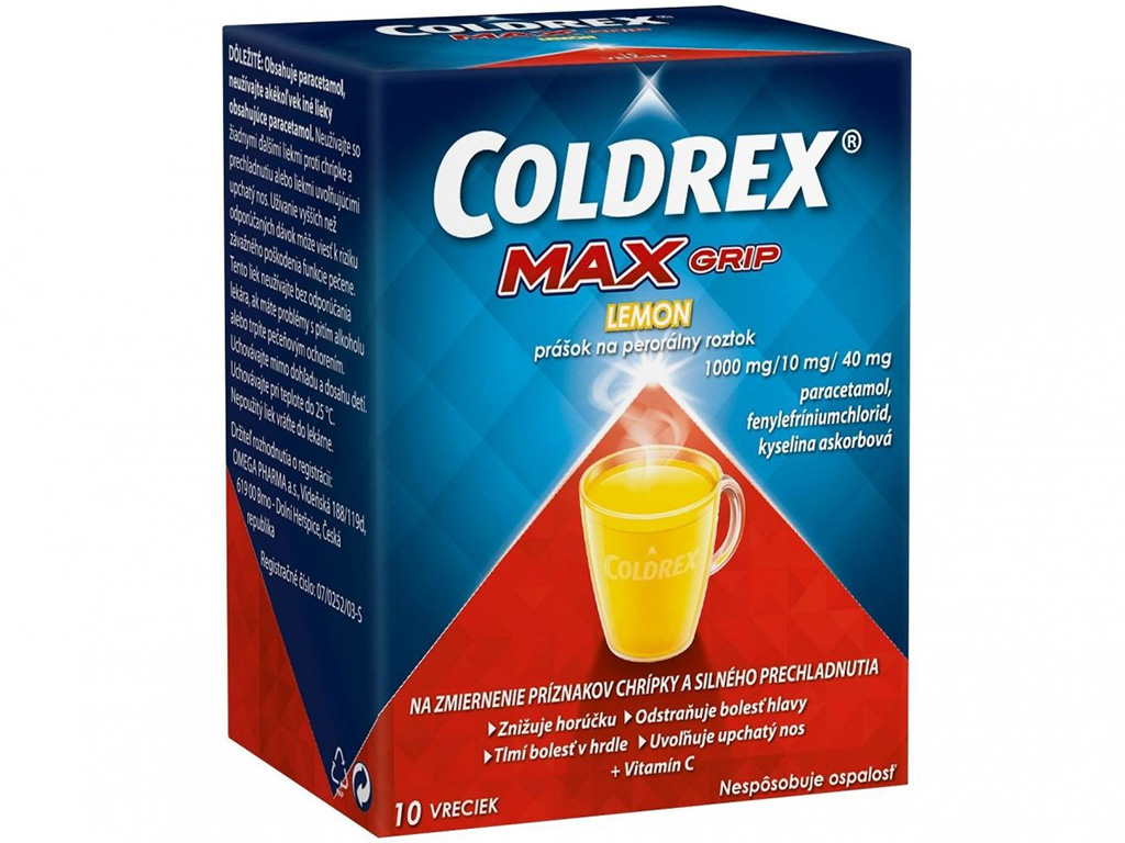 COLDREX MaxGrip CITRÓN | 10 vreciek | Lekáreň ADONAI – online lekáreň