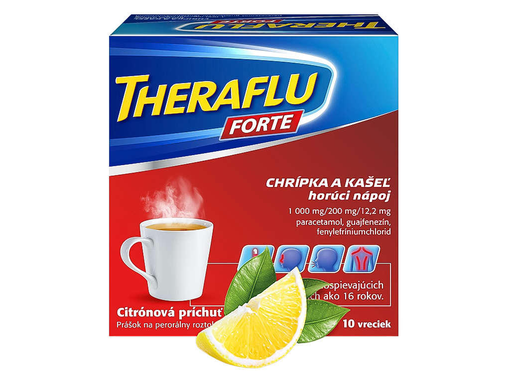 THERAFLU FORTE Chrípka a kašeľ | 10 sáčkov | Lekáreň ADONAI – online ...