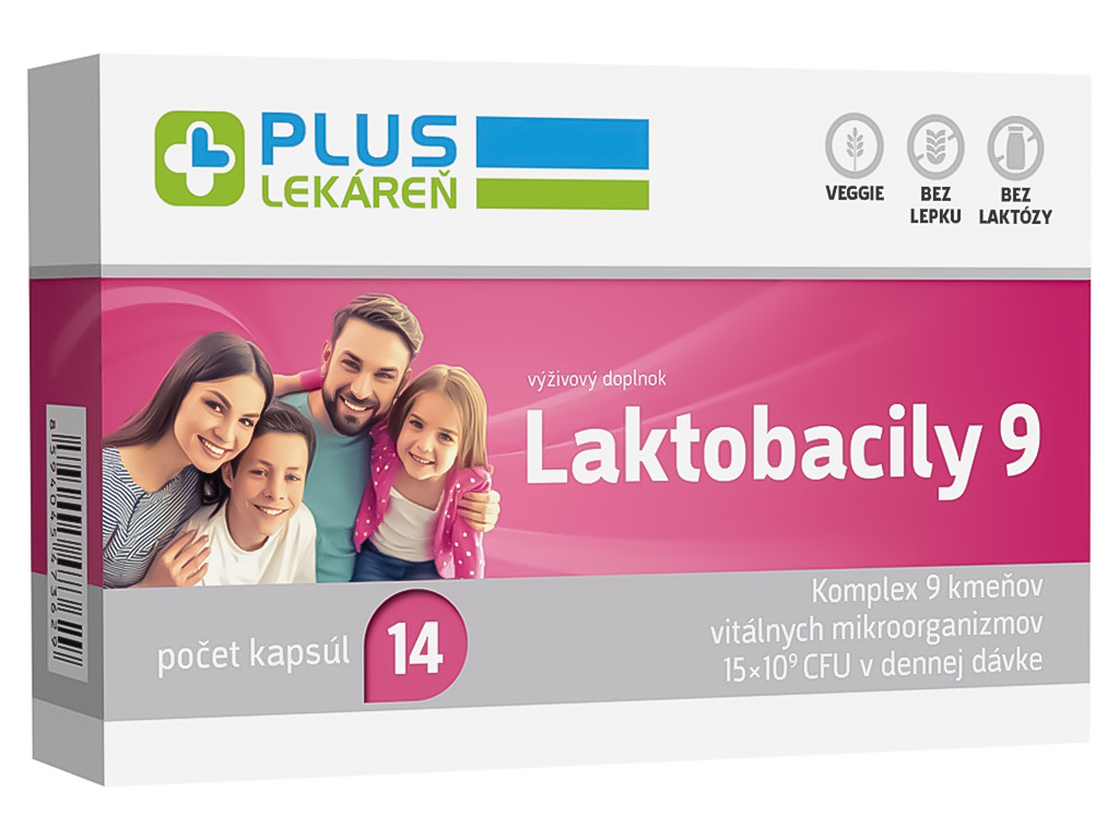 PLUS LEKÁREŇ Laktobacily 9 | 14 cps | Lekáreň ADONAI – online lekáreň