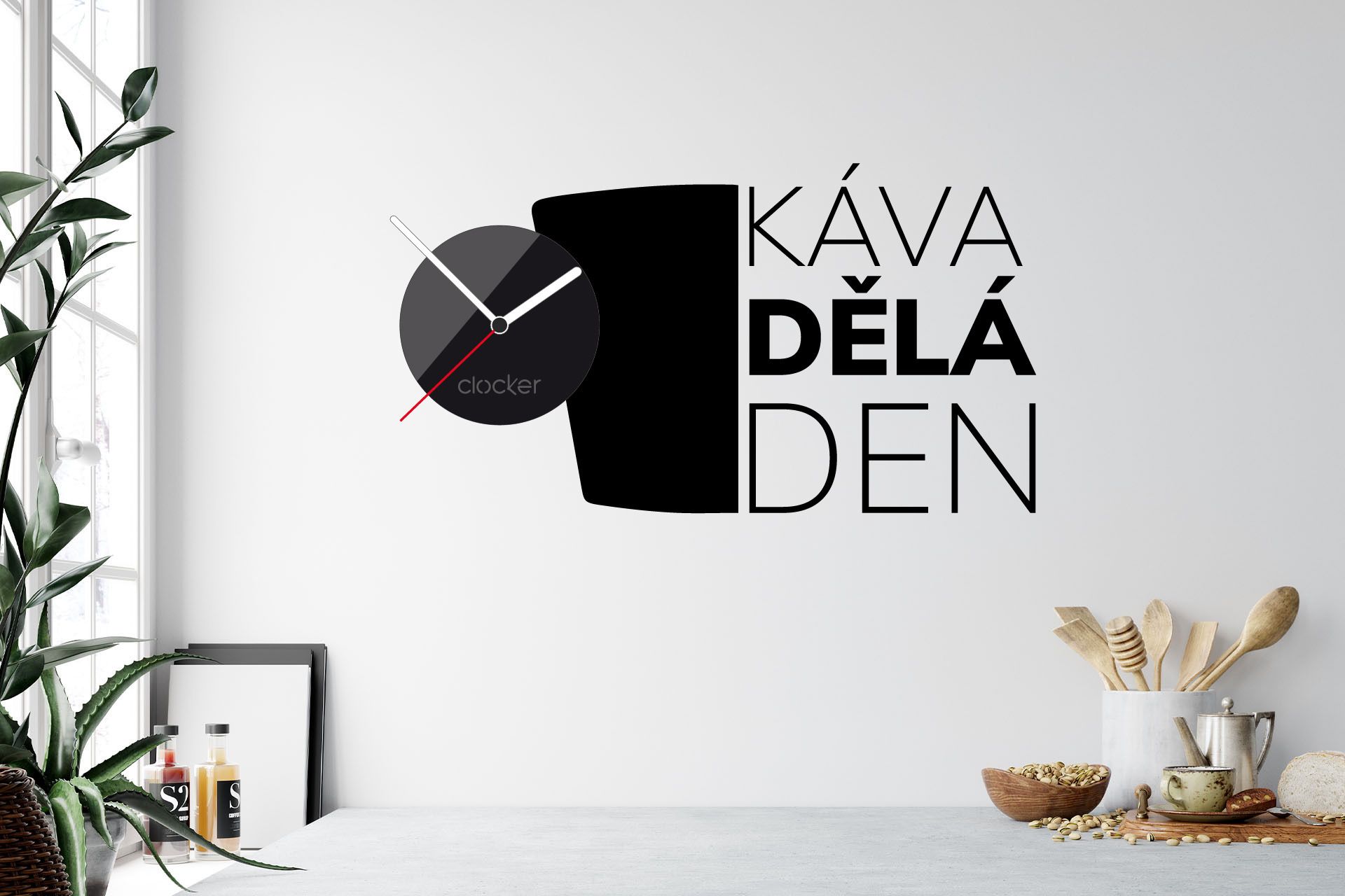 Nalepovací hodiny Coffee - Lepy.cz