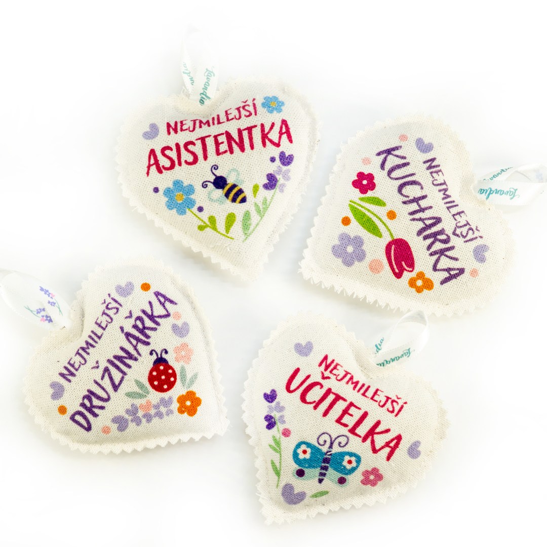 Vonné srdíčko s BIO levandulí